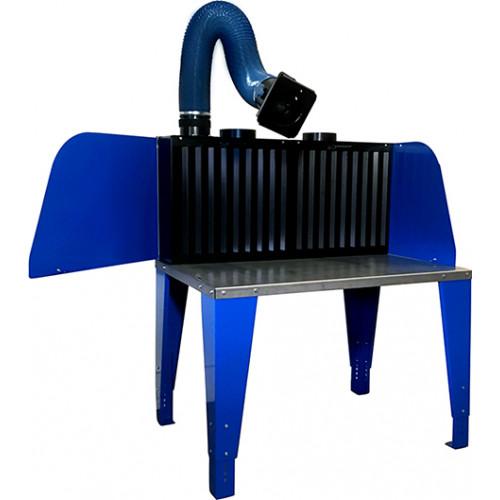 (P-915) Super-Mesa 1.4m Backdraft Table. 1.5m/Ø160mm Extraction Arm ...